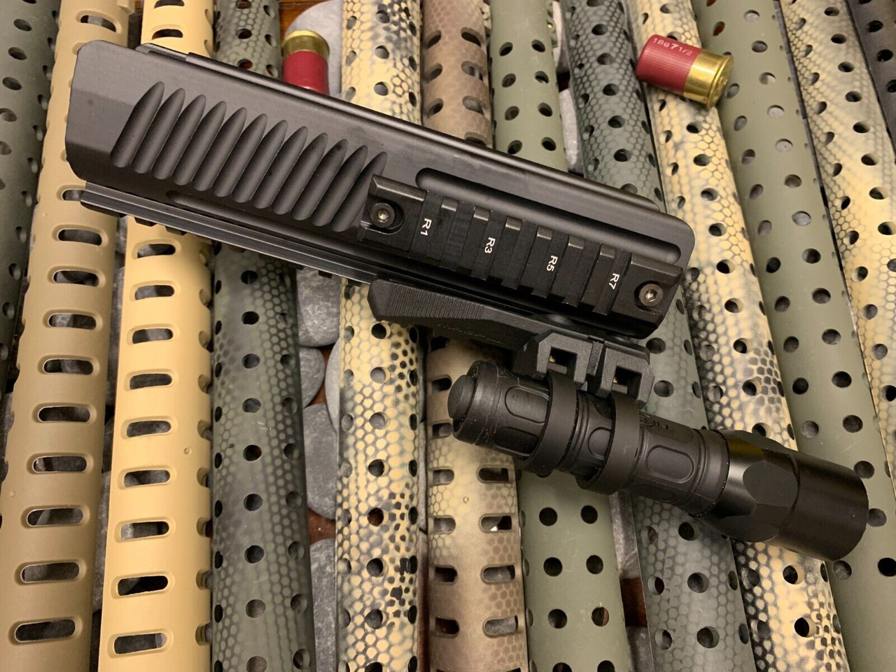 SUREFIRE TORCH + Aluminum Remington 870 Forend Flashlight HEAVYWEIGHT ...