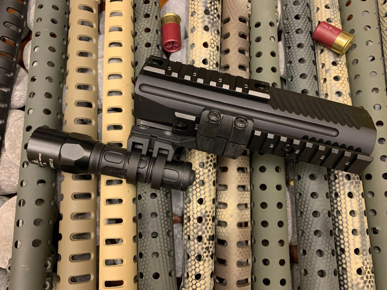 SUREFIRE TORCH + Aluminum Remington 870 Forend Flashlight HEAVYWEIGHT ...