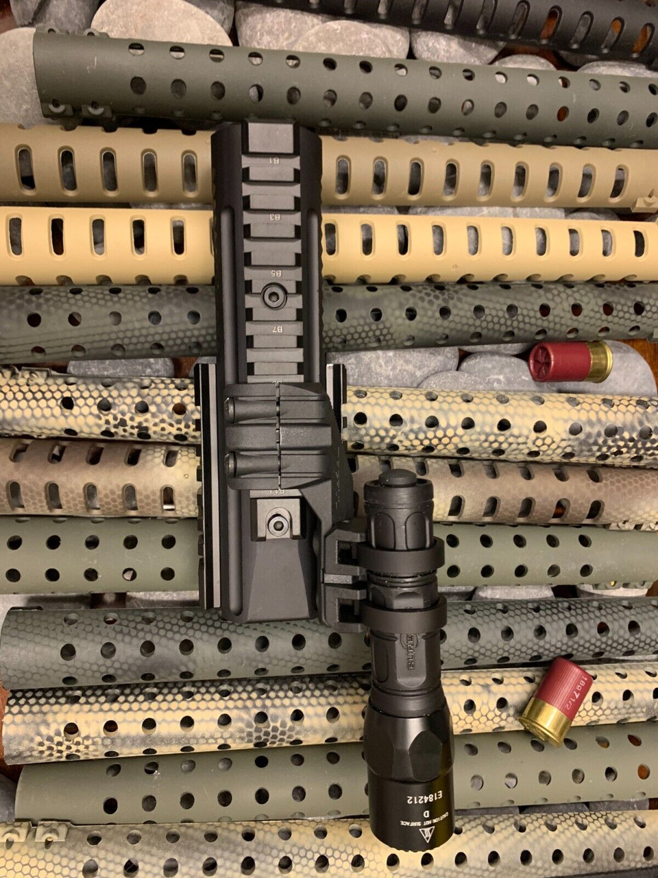 SUREFIRE TORCH + Aluminum Remington 870 Forend Flashlight HEAVYWEIGHT ...