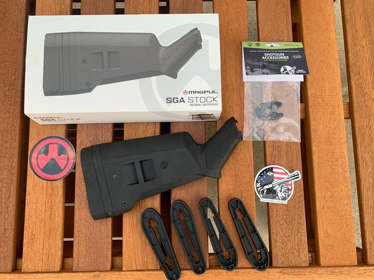 MESA 20-GAUGE ADAPTOR + HAWK 982 SGA Shotgun Stock PEBBLE USA Made ...