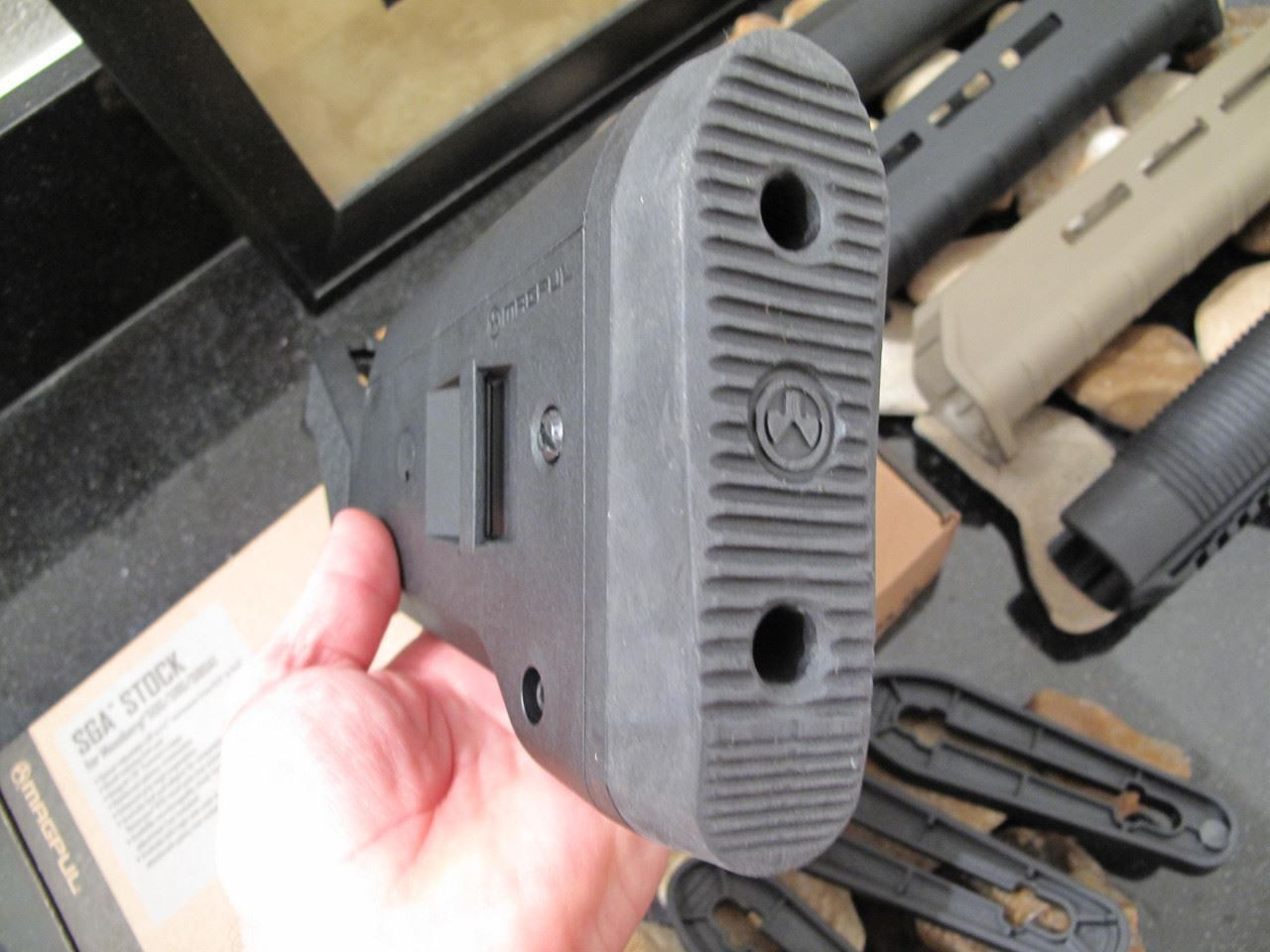 FDE TAN BERETTA 1301 ADAPTOR + Magpul SGA Stock in Black + LOP SHIMS ...