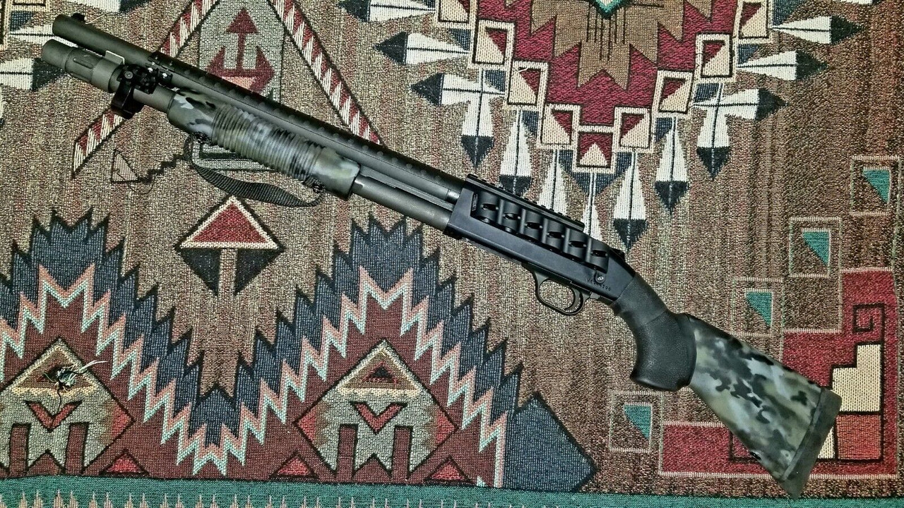 FDE VAPOR EYE Mossberg 590A1 HEAVY Heat Shield Shotgun A1 12 GA CUSTOM ...