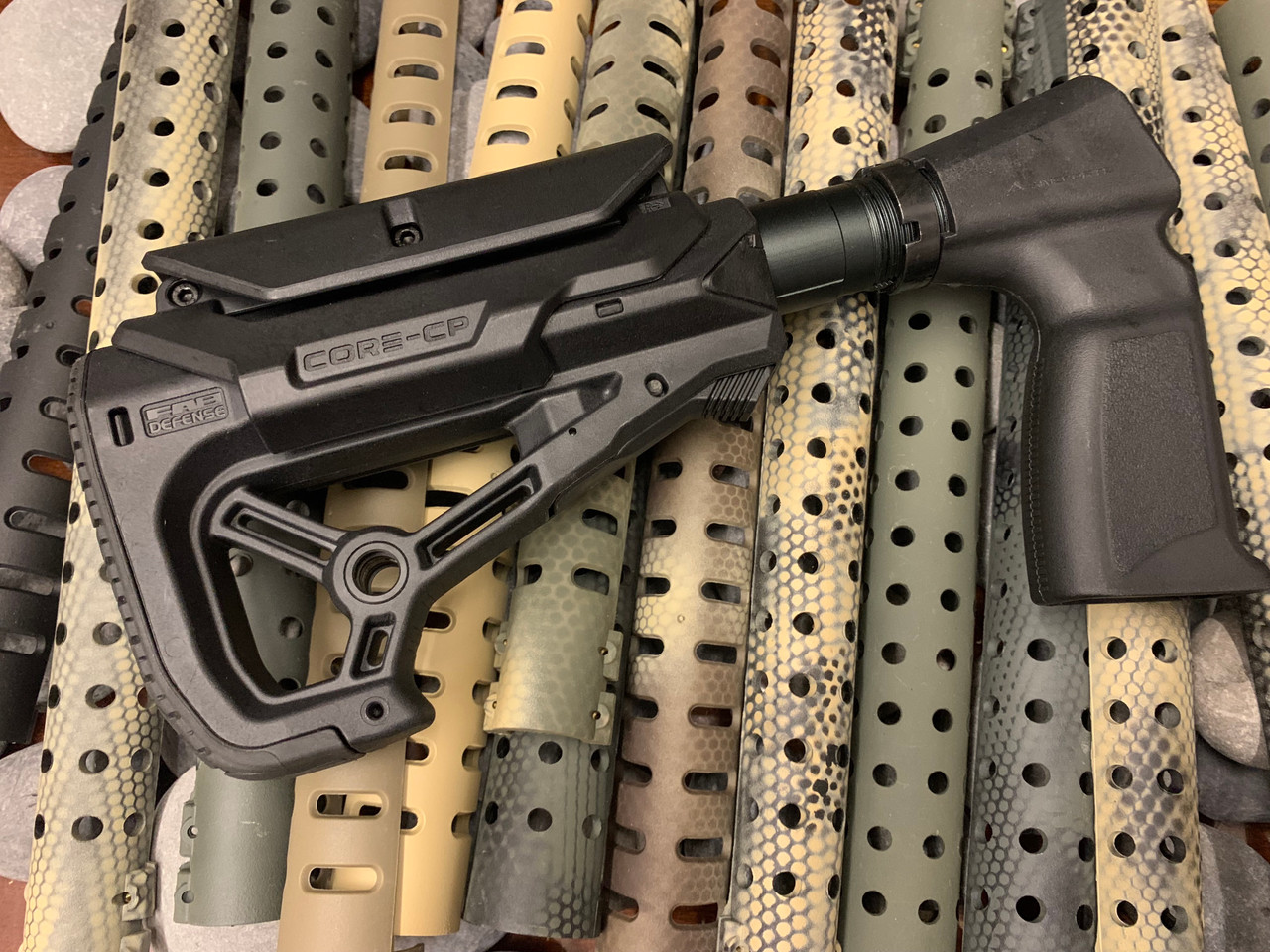 PARDUS PUMP Pistol Grip FAB Defense CORE CP Black 6 Position STOCK ...