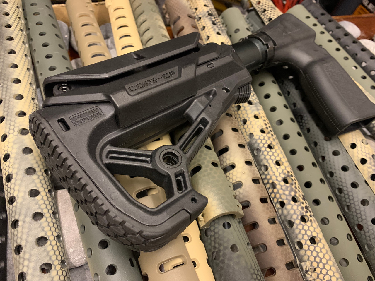 PARDUS PUMP Pistol Grip FAB Defense CORE CP Black 6 Position STOCK ...