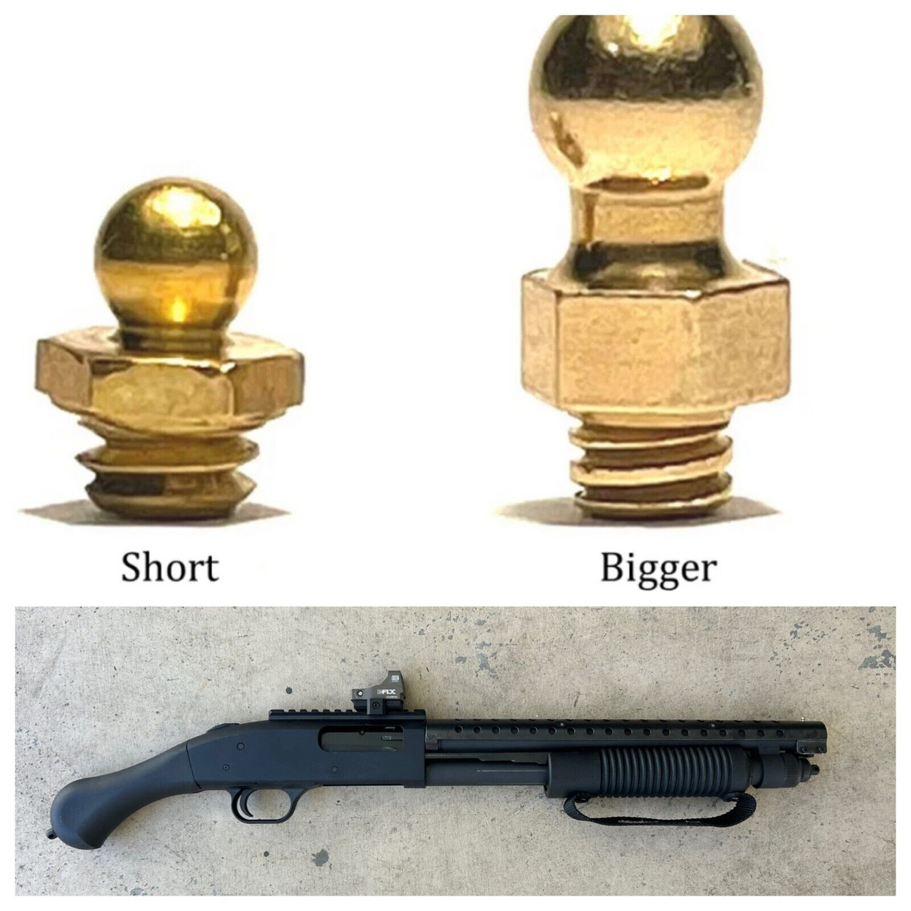 Mossberg SHOCKWAVE Steel HEAT SHIELD + JUMBO BEAD SIGHT 12 GA (CUSTOM ...