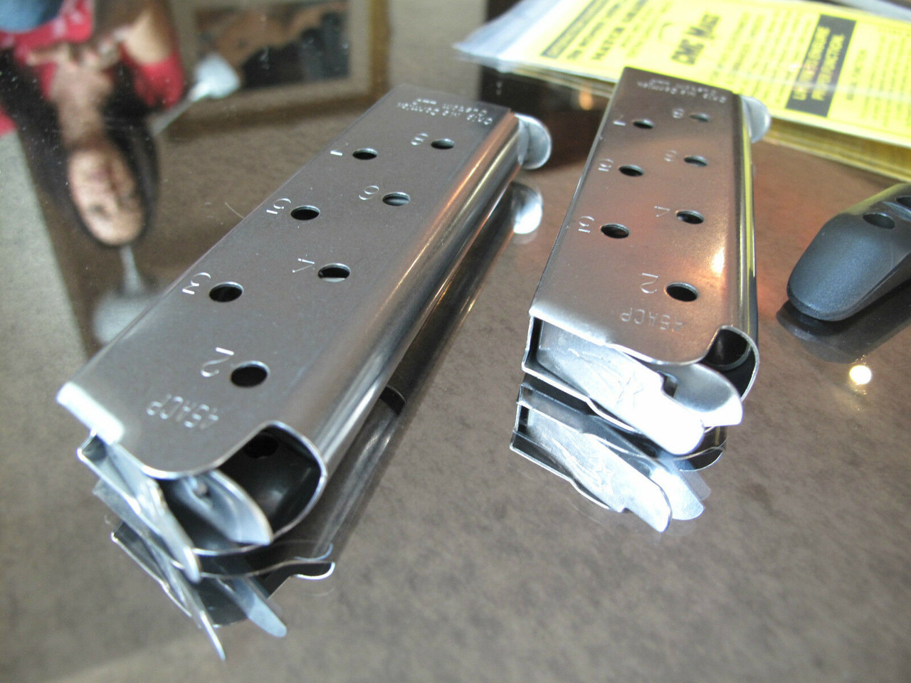 Two Chip McCormick 1911 7 Round Magazines Magazine 45ACP Officers 45 SS ...