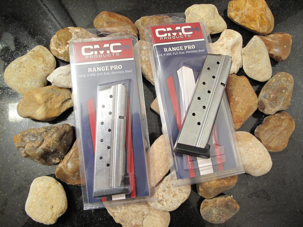 2 Chip McCormick CUSTOM 9mm 1911 9 MM Magazines Mag 8 Round CMC Made in ...