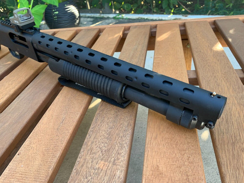 (MATTE BLACK) MOSSBERG 590 SHOCKWAVE Tactical Steel HEAT SHIELD 12 + 20 ...