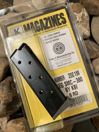 FEG SMC-380 BY KBI, 6 RD MAGAZINE by TripleK #2001M .380 Mag Magazine ...