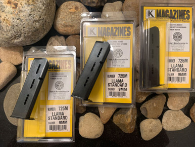 3-pack Fits LLAMA Standard 9mm Mag Mags USA MADE magazine Blued 7rd ...