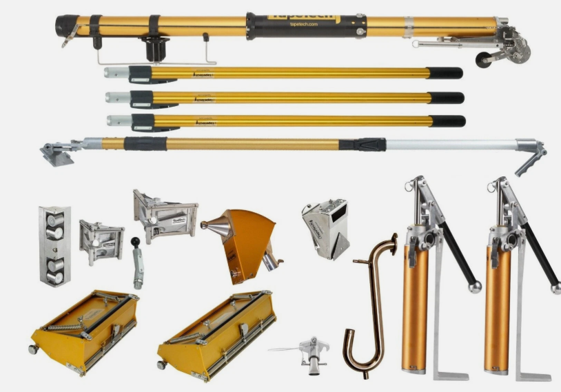 TapeTech® Drywall Taping Tools Pro Full Set! 2 Heads! 2 Pumps! W/ Nail Spotter!