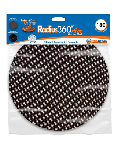 Full Circle International 9 in. 180 Grit Radius 360 Air Abrasive Mesh ...