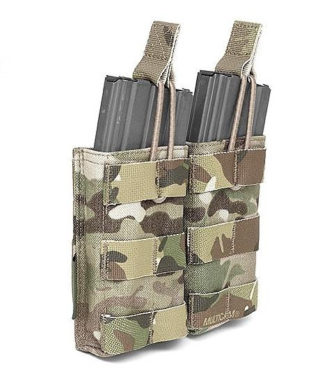 Double MOLLE Open M4 5.56mm Mag / Bungee Retention- 2 Mag...