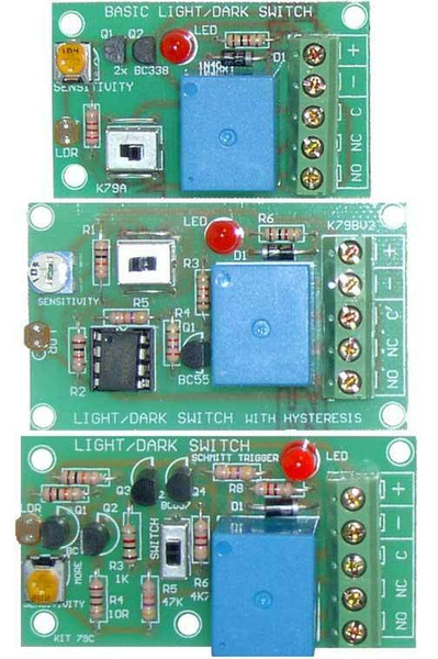 Light Dark Activated Relay Switches Kit | IED Electronics