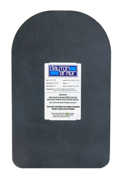 Backpack Armor Plates | Rifle Rated Bulletproof Backpack Insert