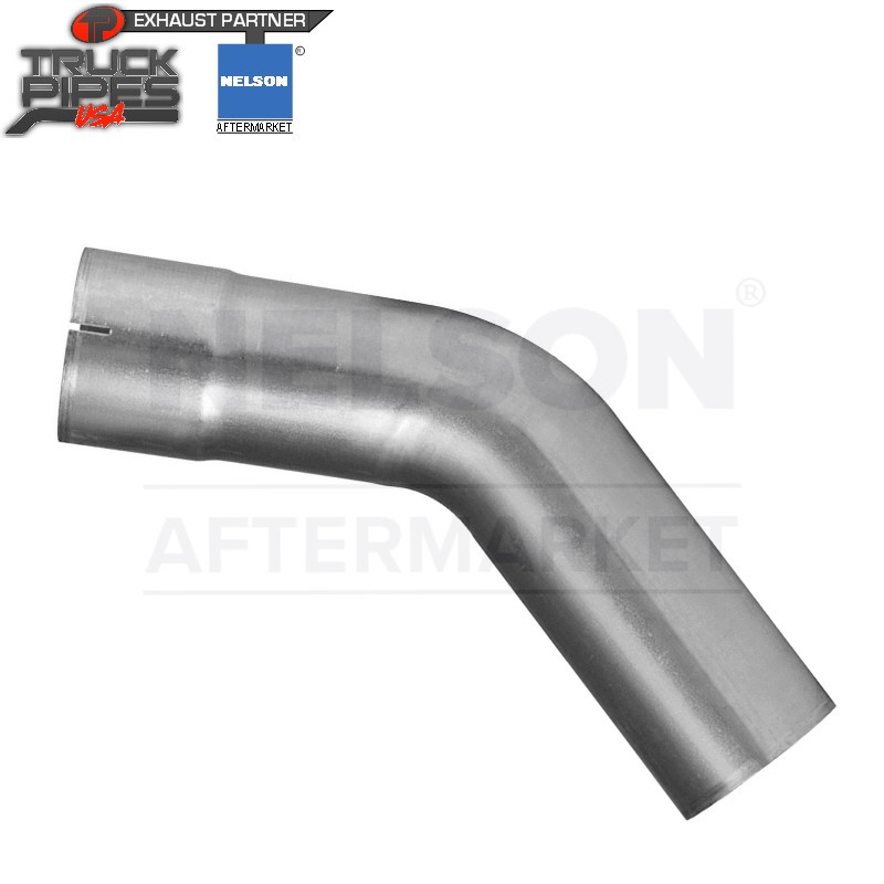 4" OD-ID 45 Degree Exhaust Elbow Aluminized x 8" Leg Length Nelson 89780A
