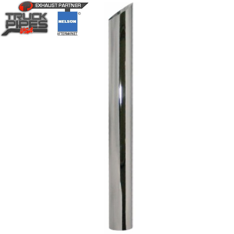 5" x 48" Miter Stack Pipe Chrome OD Bottom Nelson 89994C