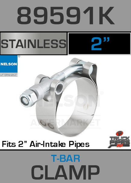 2" T-Bar Exhaust Clamp for Air Intake Applications Nelson 89591K