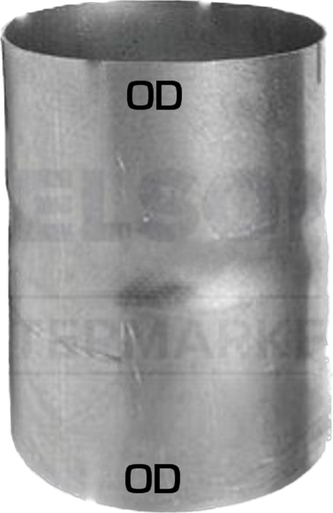 4" OD-OD Straight Connector Aluminized Exhaust Nelson 89247A