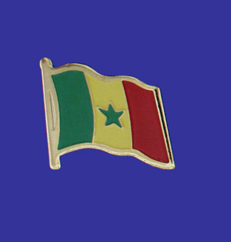 Senegal Single Flag Lapel Pin - fredsflags