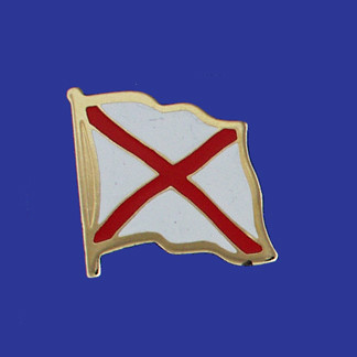 Alabama Single Flag Lapel Pin - fredsflags