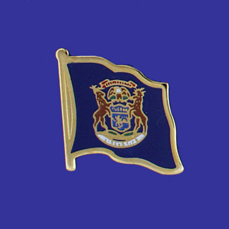 Michigan Single Flag Lapel Pin - fredsflags