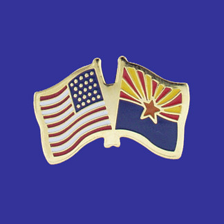 Arizona Double Flag Lapel Pin - fredsflags