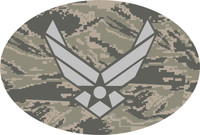 Air Force ABU Pattern w/Wing Oval Magnet - fredsflags