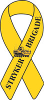8" Yellow Ribbon Magnet - Stryker Brigade - fredsflags