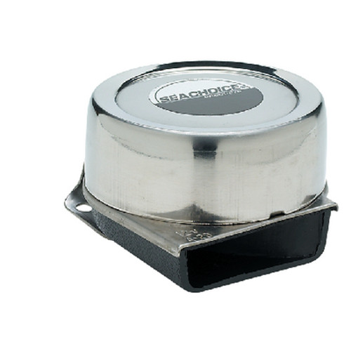 Compact Electric Boat Horn with Stainless Steel Cover - 105 Db - White ...
