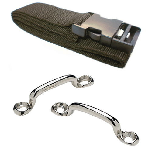 38 Inch Deluxe Adjustable Battery and Cargo Tie Down Strap Kit for ...