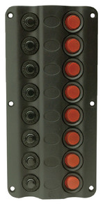 Contoured 8 Gang LED Rocker Switch Panel with Circuit Breakers for ...