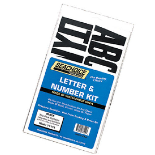 3-1/4" Black Vinyl Letter and Number Kit for Boats - 4 of Each Letter ...