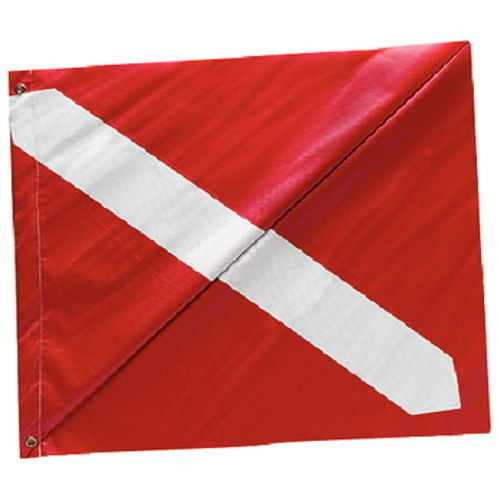 20 Inch x 24 Inch Diver Down Flag with Stiffener for Boats - White's Marine