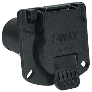 Heavy Duty 7 Way Round Tow Vehicle Side Socket Connector - White's Marine