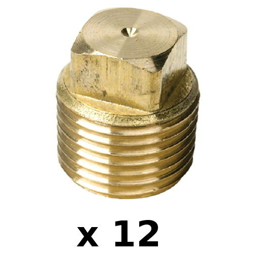 12 Pack of Cast Bronze Garboard Drain Replacement Plugs for Boats - 1/2 ...