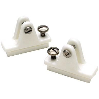 2 Pack of White Plastic 90 Degree Slide Track Mount Bimini Top Deck ...