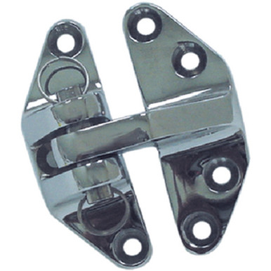 Chrome Plated Brass Hatch Hinge with Removable Pin for Boats - White's ...