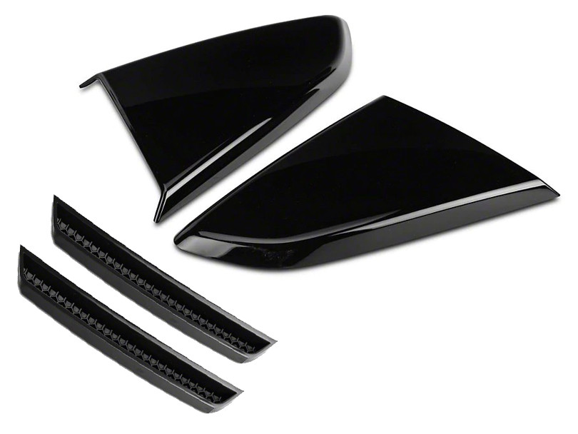 2015-2023 MP CONCEPTS MUSTANG QUARTER WINDOW SCOOPS – GLOSS BLACK ...