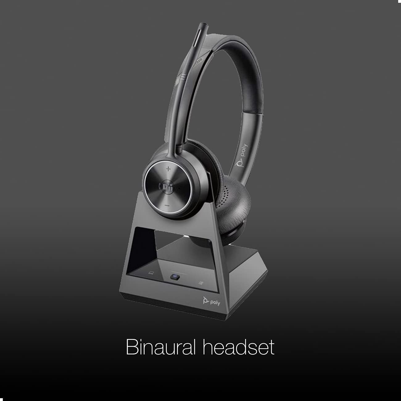 GTW Poly Savi 7320 Wireless DECT Stereo Headset System, Teams Certified ...