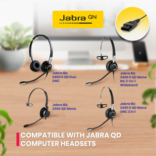Jabra GN Y-Training Cord Splitter- connects two Jabra headsets to a ...