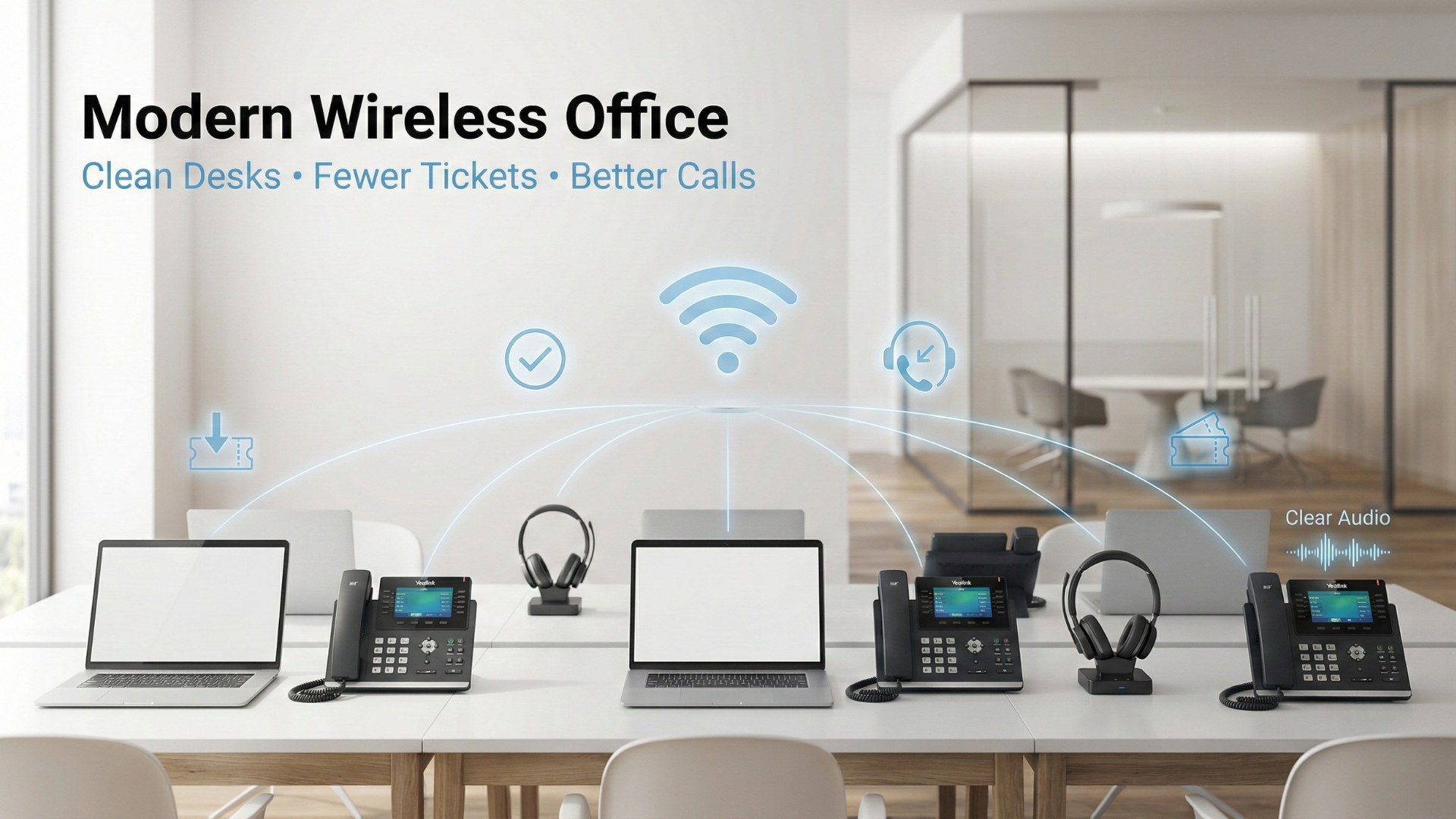 The Modern Wireless Office: Clean Desks, Clear Calls - Global Teck