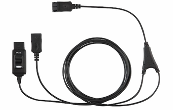 Jabra GN Y-Training Cord Splitter- connects two Jabra headsets to a ...