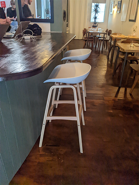 White Equator Bar Stool - Cut Price Kitchens
