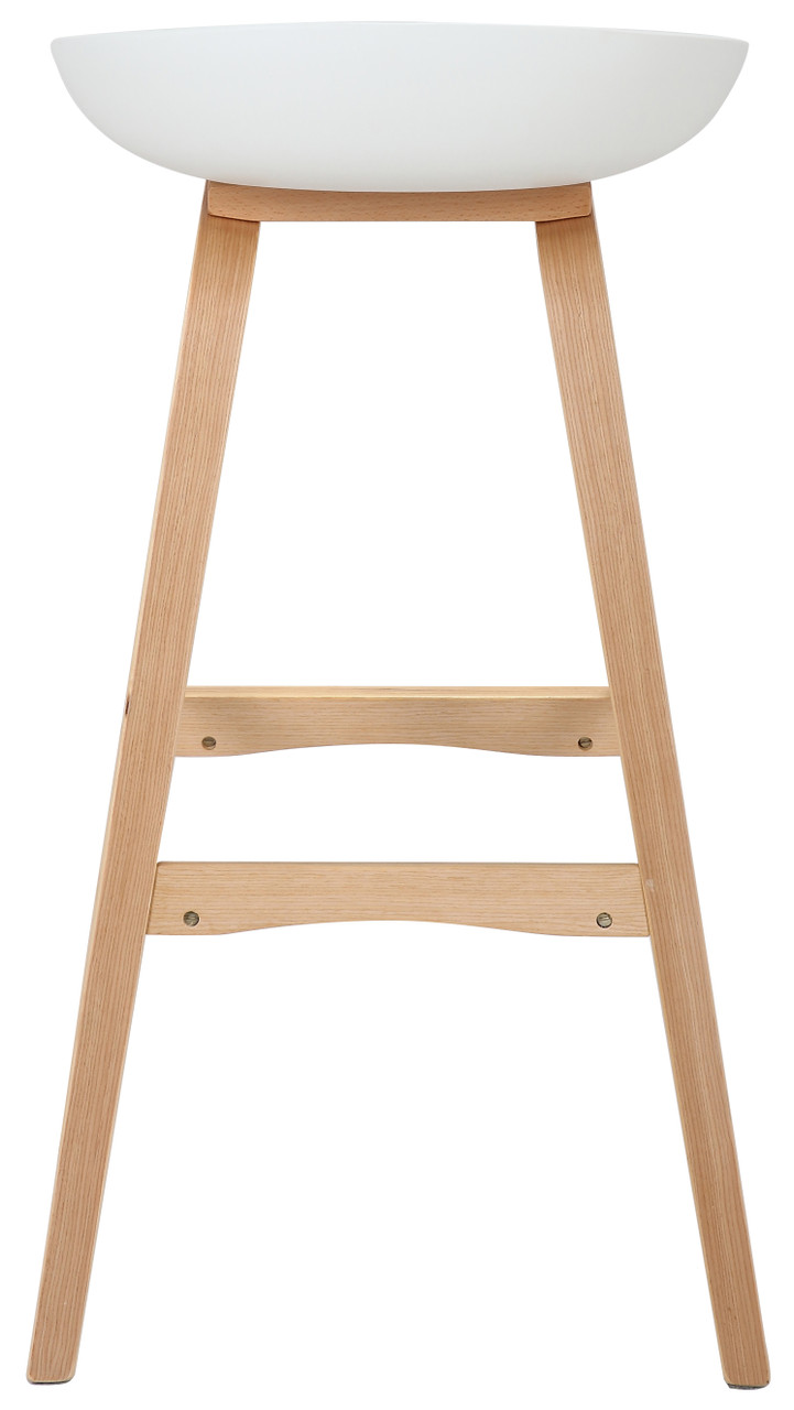 White Equator Bar Stool - Cut Price Kitchens