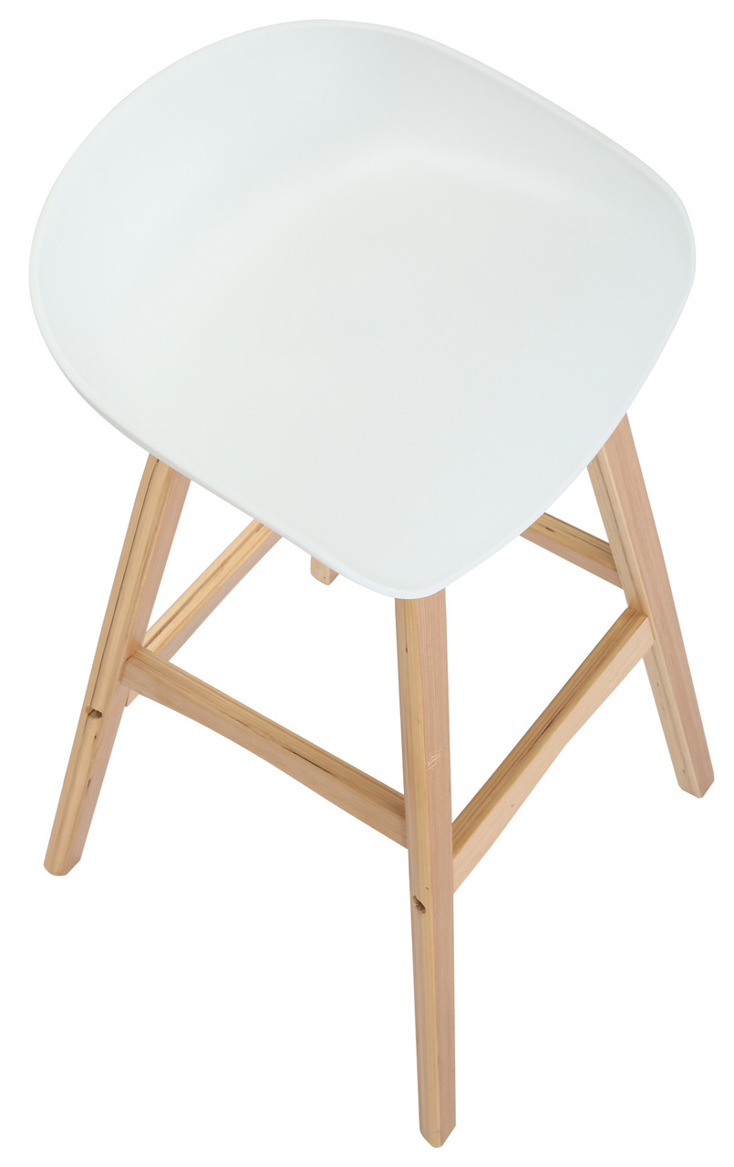 White Equator Bar Stool - Cut Price Kitchens