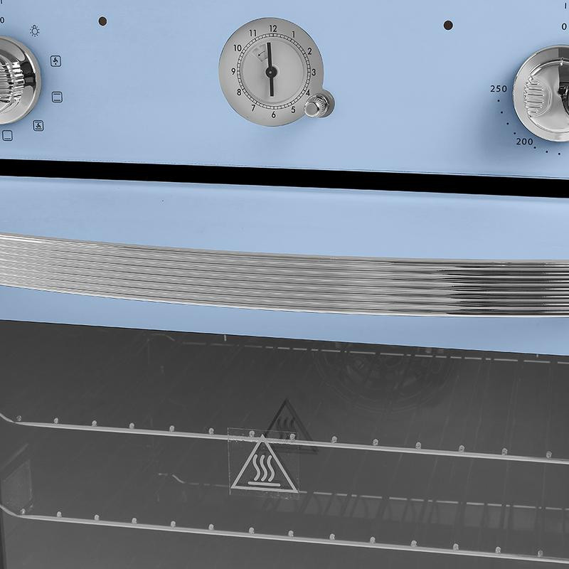 Swan Retro Built-in Electric Single Oven - Blue - Cut Price Kitchens