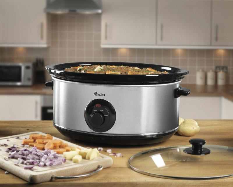 Swan 6.5 Litre S/S Slow Cooker - Cut Price Kitchens