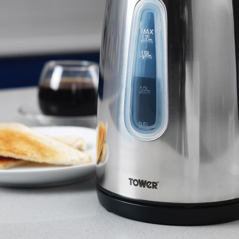 Tower Infinity 3KW 1.7L Polished Stainless Steel Jug Kettle - Cut Price ...