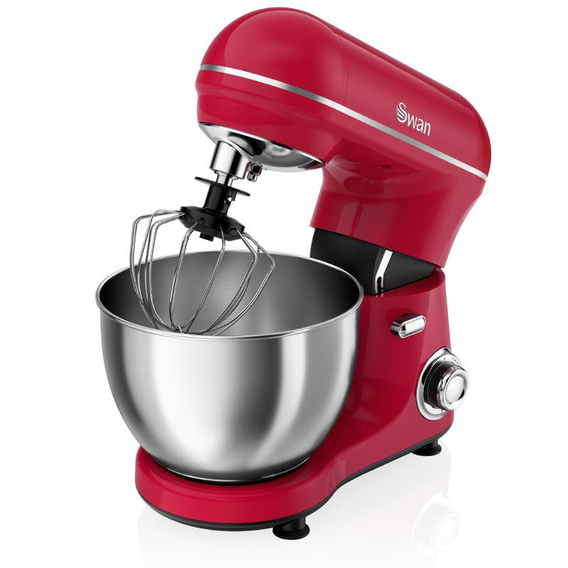 Swan 800W Retro Stand Mixer - Red - Cut Price Kitchens